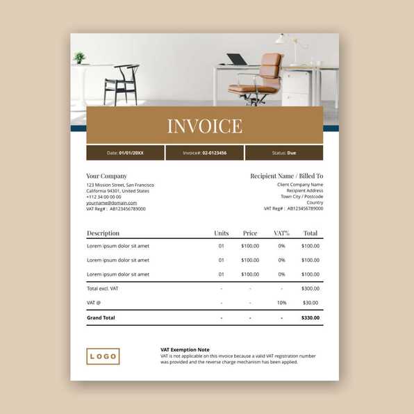 Free branded and professional invoice templates from Xara Cloud