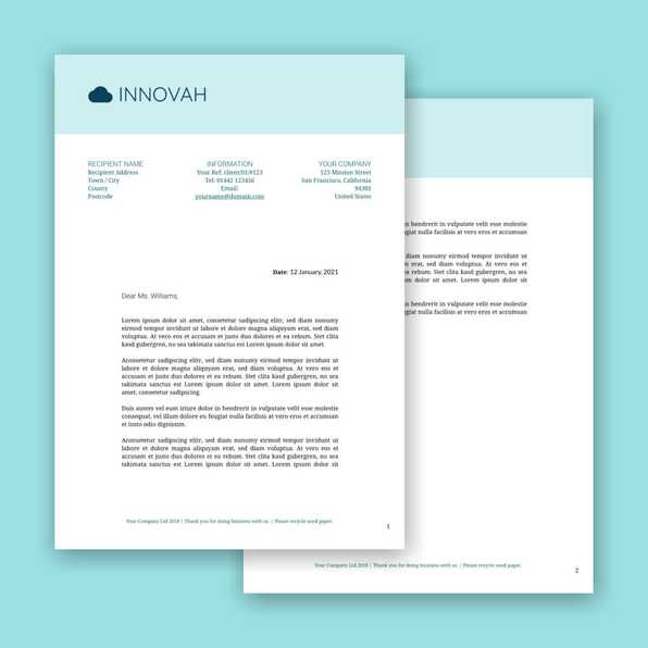 Printable Letterhead Templates are Easy to Customize in Xara Cloud