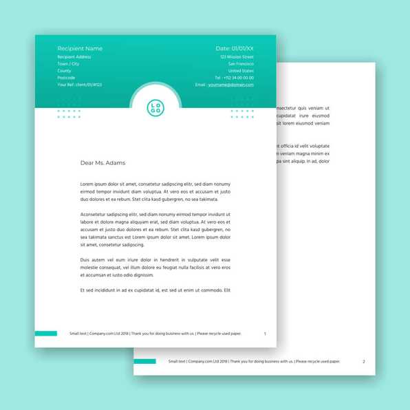 Printable Letterhead Templates are Easy to Customize in Xara Cloud