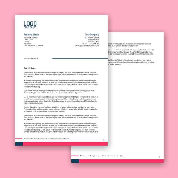 Printable Letterhead Templates are Easy to Customize in Xara Cloud