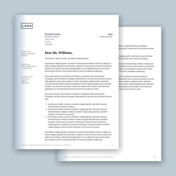 Printable Letterhead Templates are Easy to Customize in Xara Cloud
