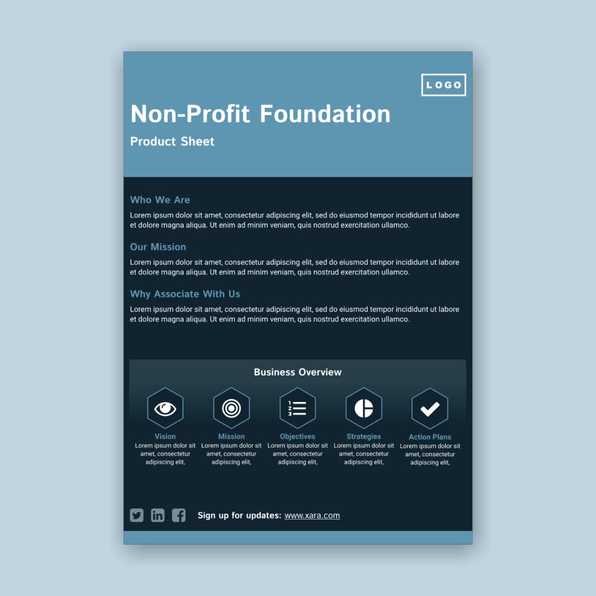 Free customizable & beautiful Product Sheet templates from Xara Cloud
