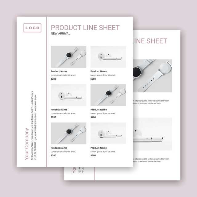 Free customizable & beautiful Product Sheet templates from Xara Cloud