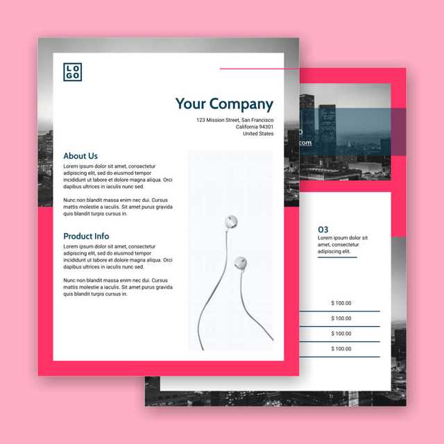 Free customizable & beautiful Product Sheet templates from Xara Cloud ...