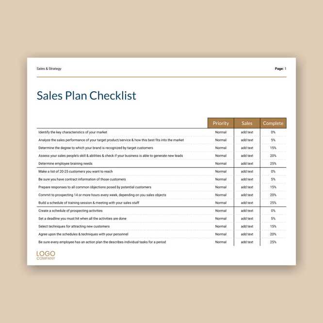 Sales Plan Templates - Professional & Customisable Business Templates ...