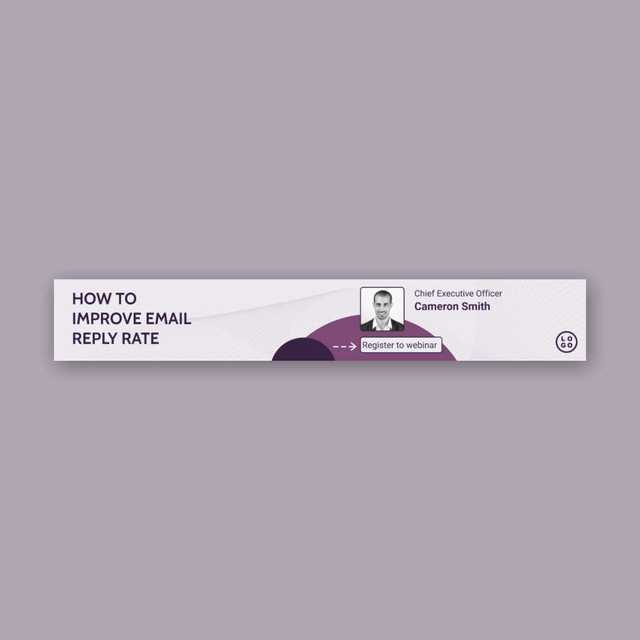 Professional emial signature banner templates from Xara Cloud