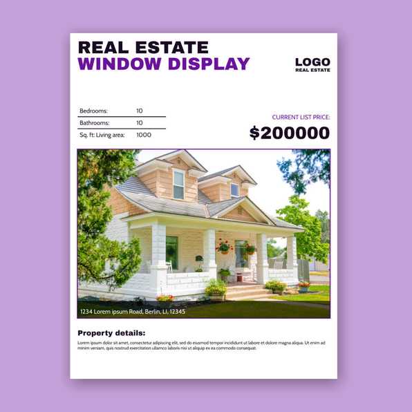 Free real estate window display templates - Quick and easy to customize ...