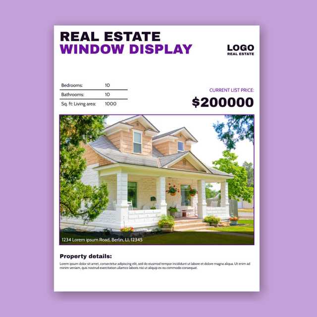 Free real estate window display templates - Quick and easy to customize ...
