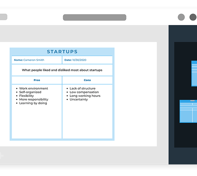 Create a T-Chart Easily With a Drag and Drop | Xara Cloud