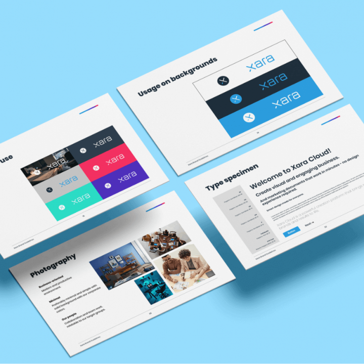 Create your own brand style guide - Xara Branding Hub | Xara Cloud